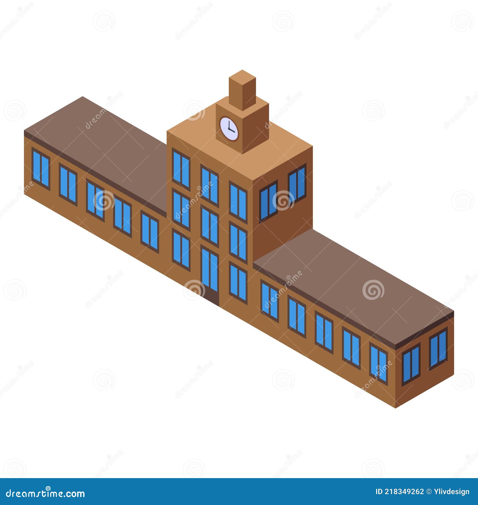 Campus University Icon, Isometric Style Stock Vector - Illustration of ...
