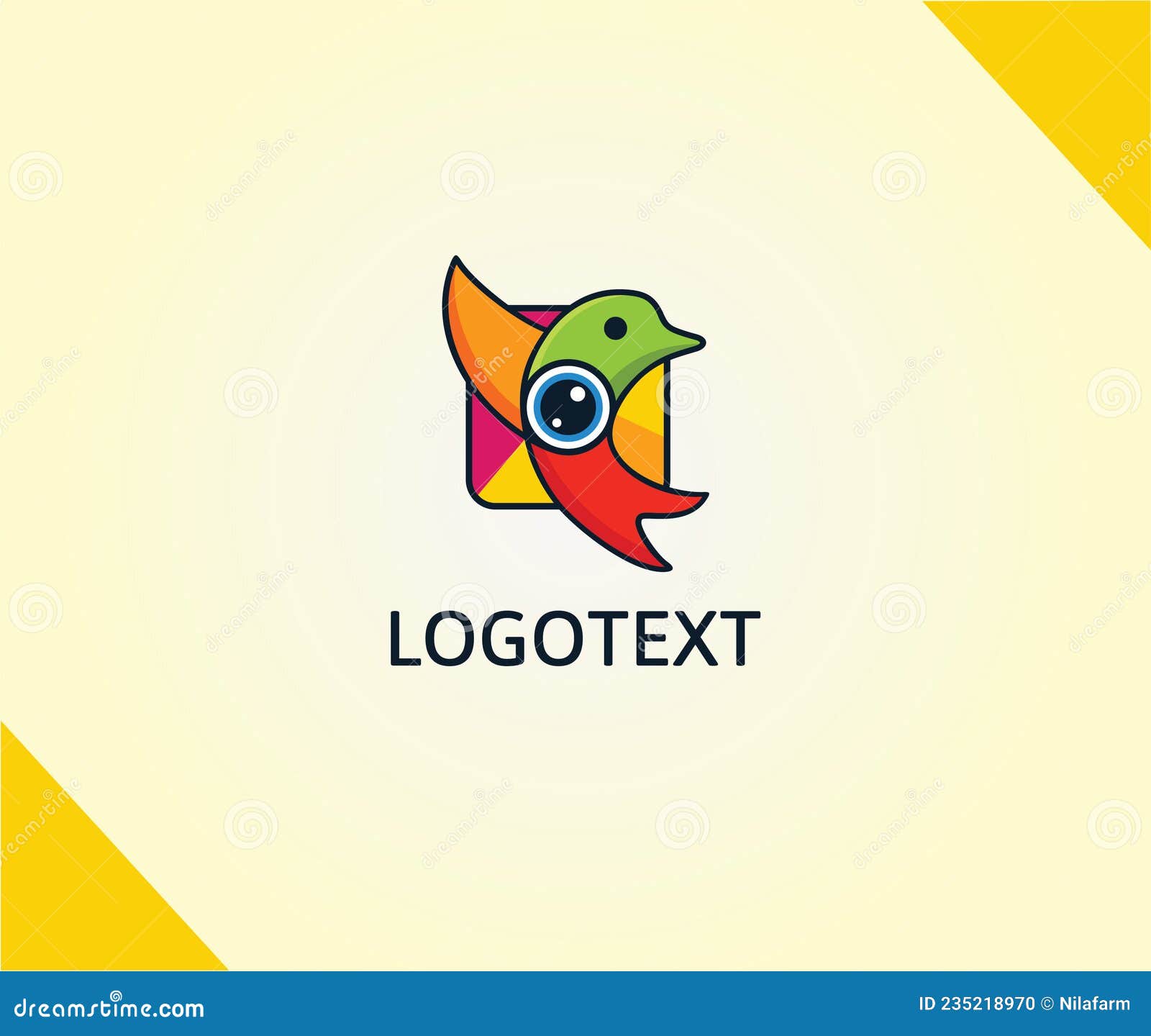 Bird Camera Logo Brand Design Template [vector] Stock Vector ...