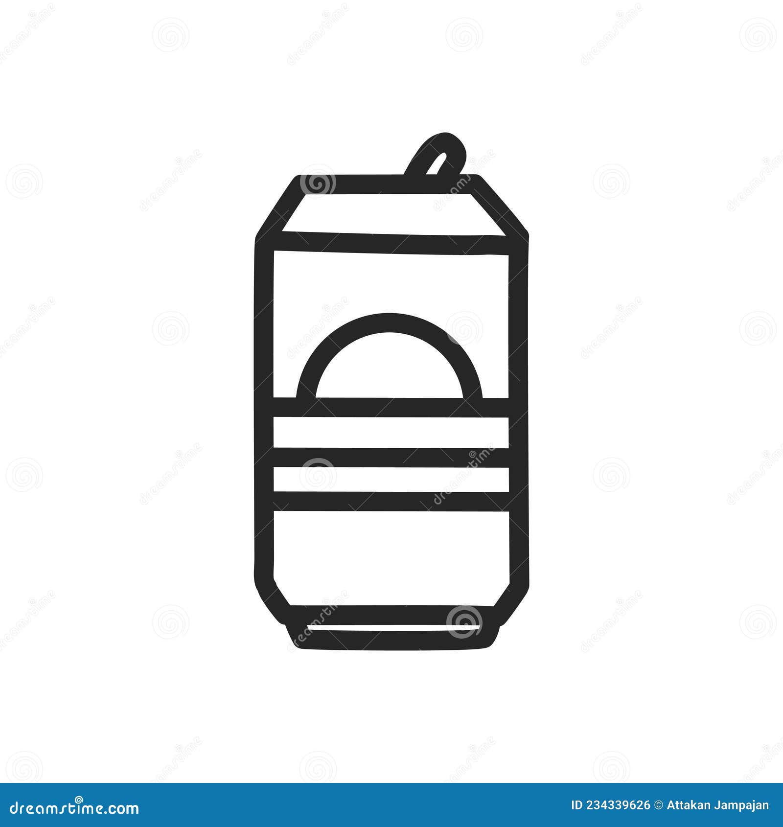 Soda can outline icon . stock vector. Illustration of liquid - 234339626
