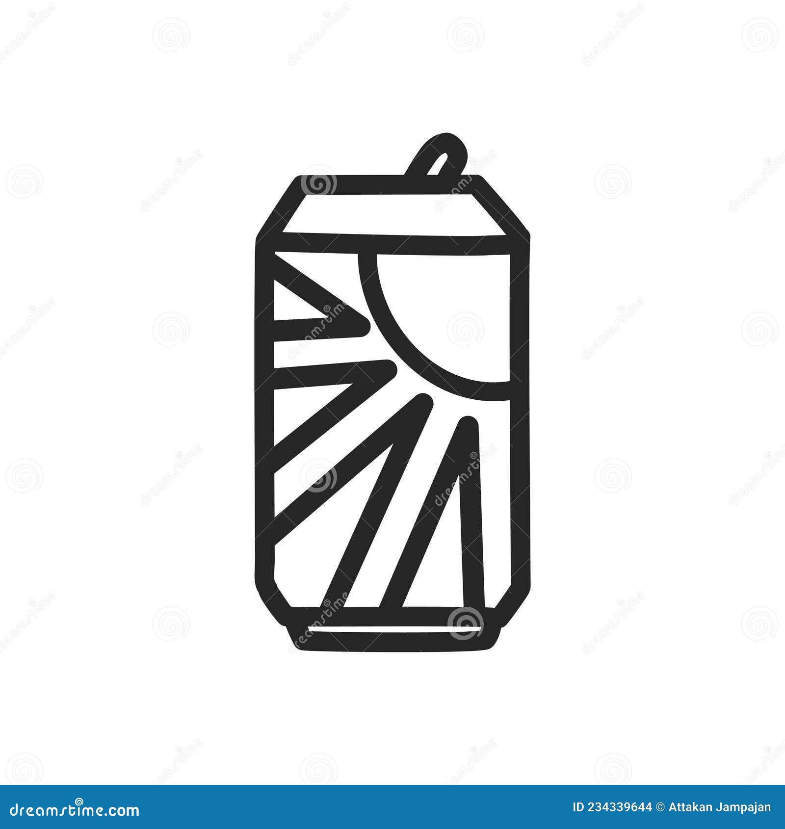 Soda can outline icon . stock vector. Illustration of fresh - 234339644