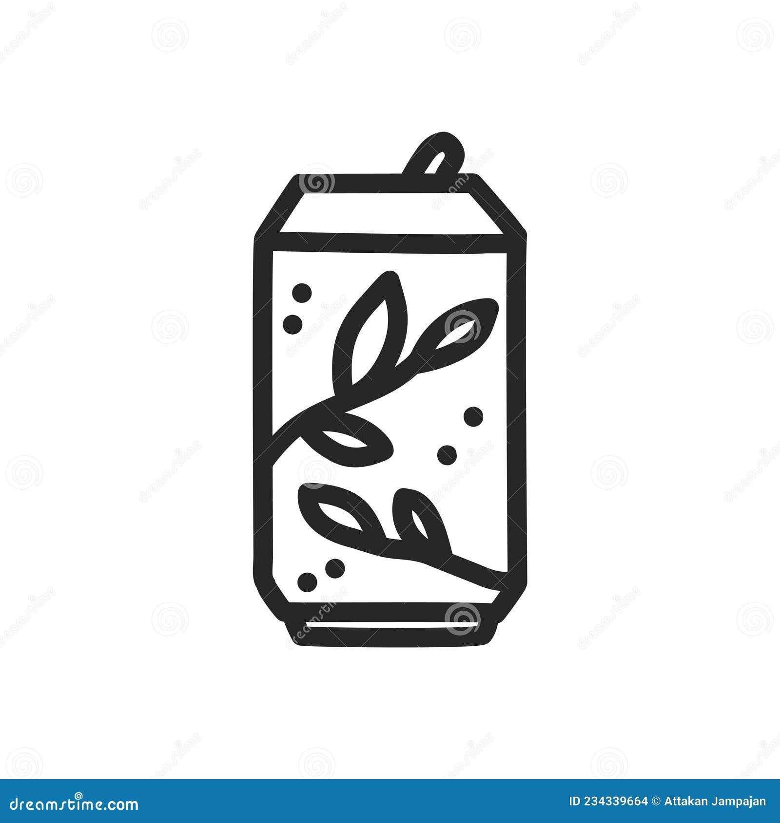 Soda Can Outline Icon, Healthy Drink. Stock Vector - Illustration of ...