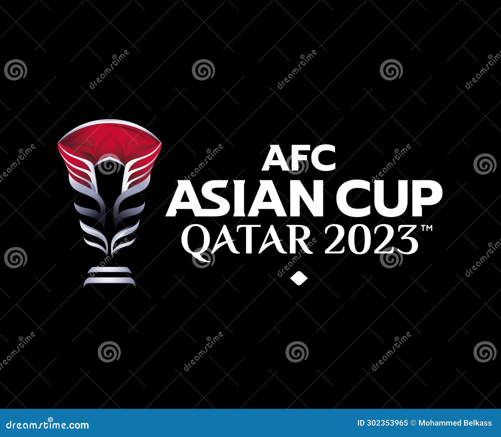 AFC Asian Cup Qatar 2023 Design Symbol Logo Abstract Editorial Image ...