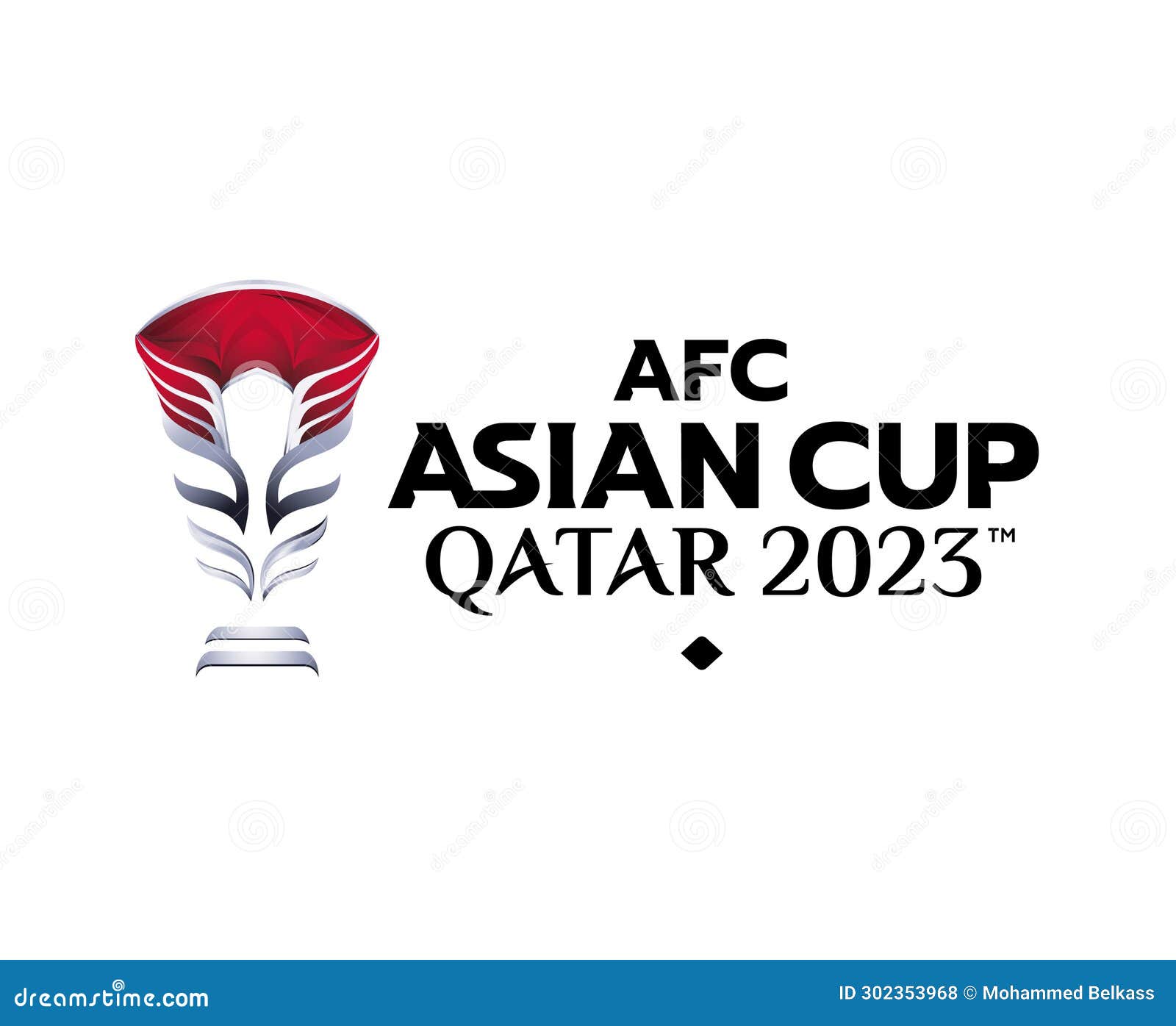 AFC Asian Cup Qatar 2023 Design Symbol Logo Abstract Editorial Stock ...