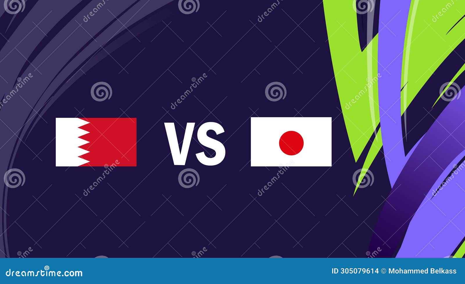 Bahrain and Japan Match Flags Asian Nations 2023 Emblems Stock ...
