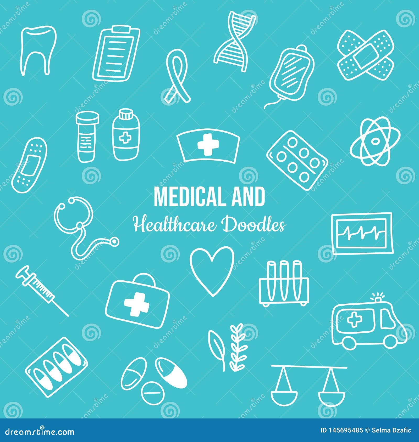 Set of Hand Drawn Medical and Healthcare Doodles. Hand Sketched ... Set of Hand Drawn Medical and Healthcare Doodles. Hand Sketched ...