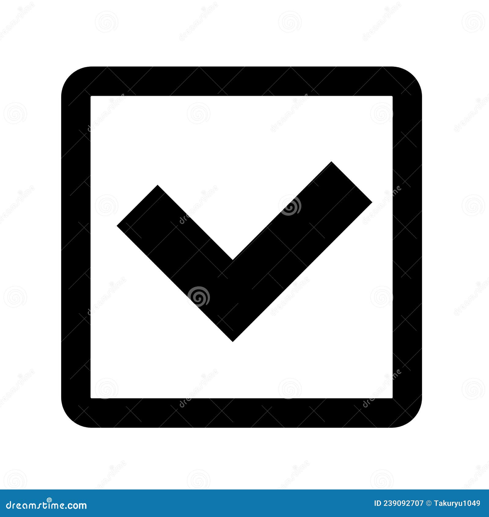 Checkbox Icon in Black and White. Vector. Stock Vector - Illustration ...