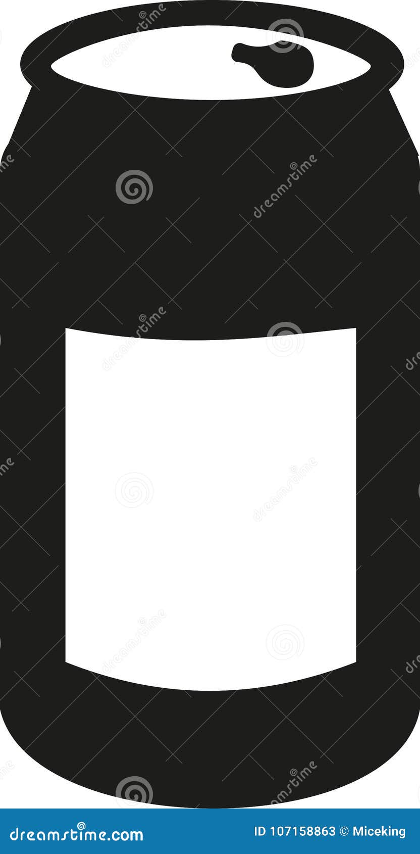 Can beverage beer stock vector. Illustration of pictogram - 107158863