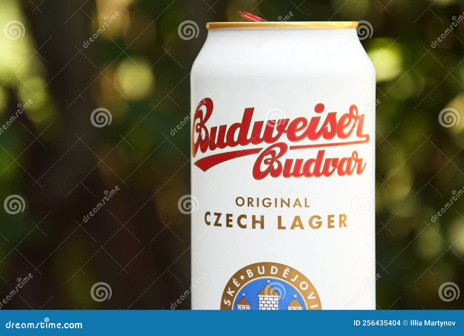 A Can Of Budweiser Beer On A Nature Background. Editorial Image ...