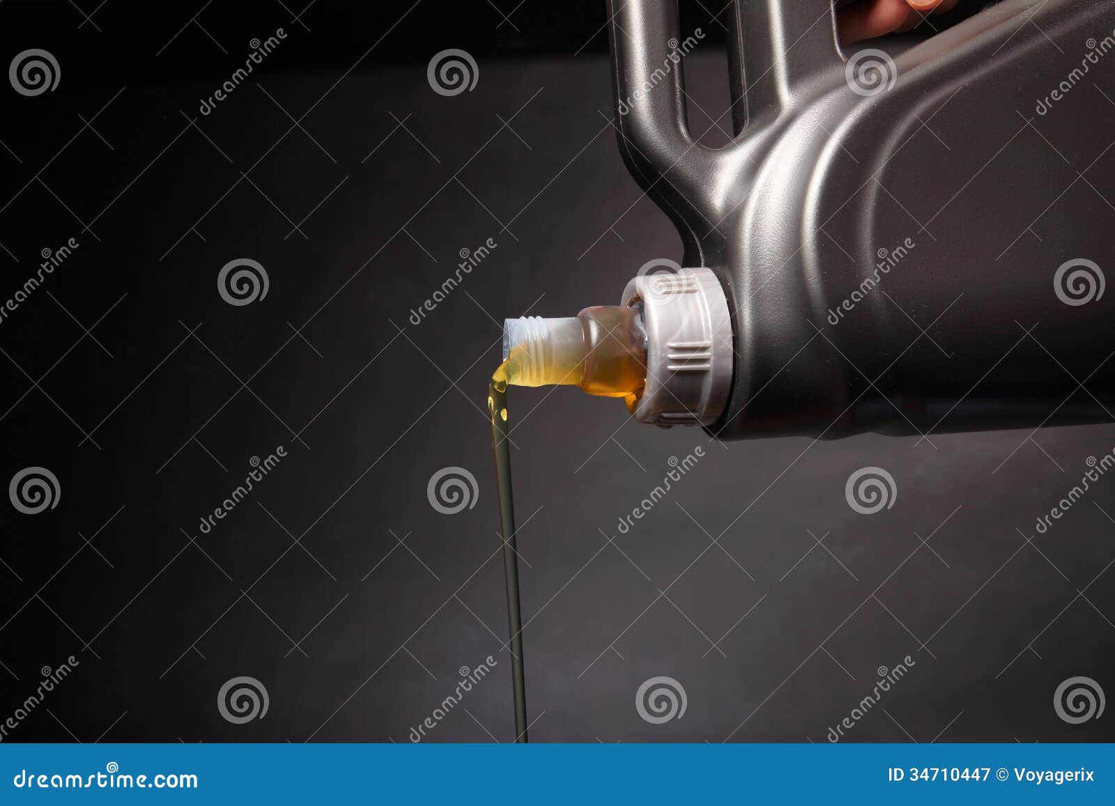 Can with Car Engine Oil Pouring Black Background Stock Image - Image of ...