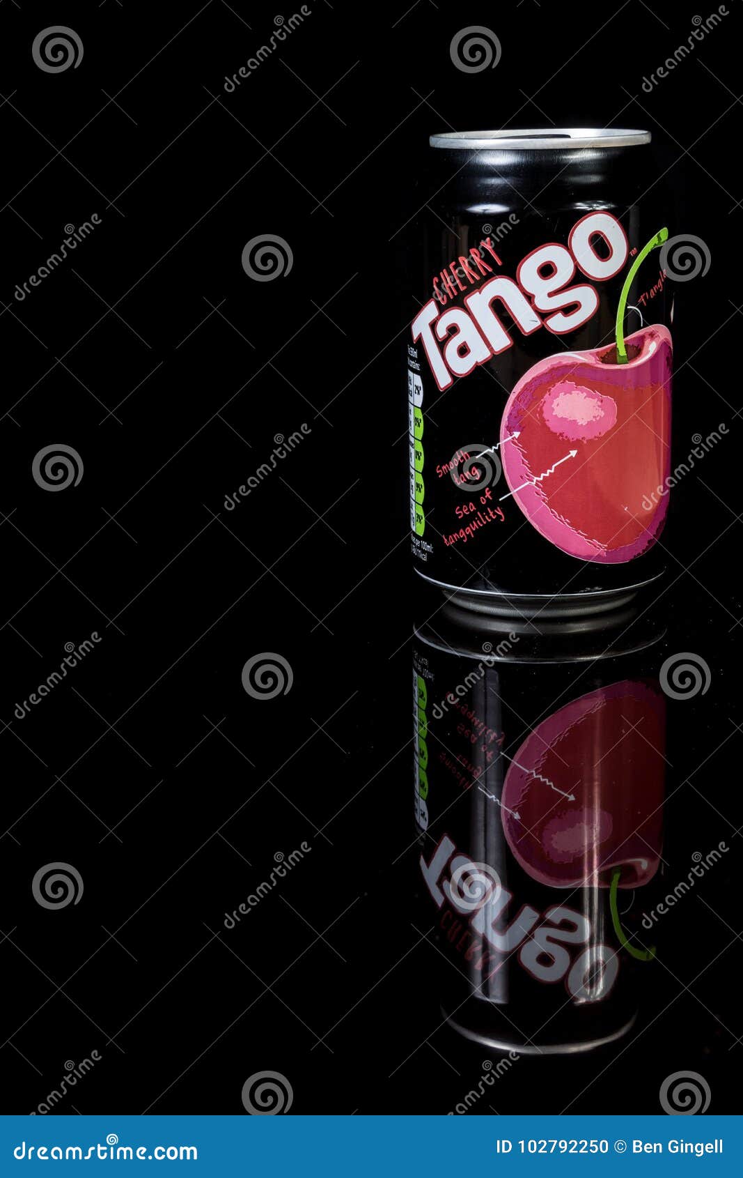 A Can of Cherry Tango Isolated on a Black Background Editorial Image ...