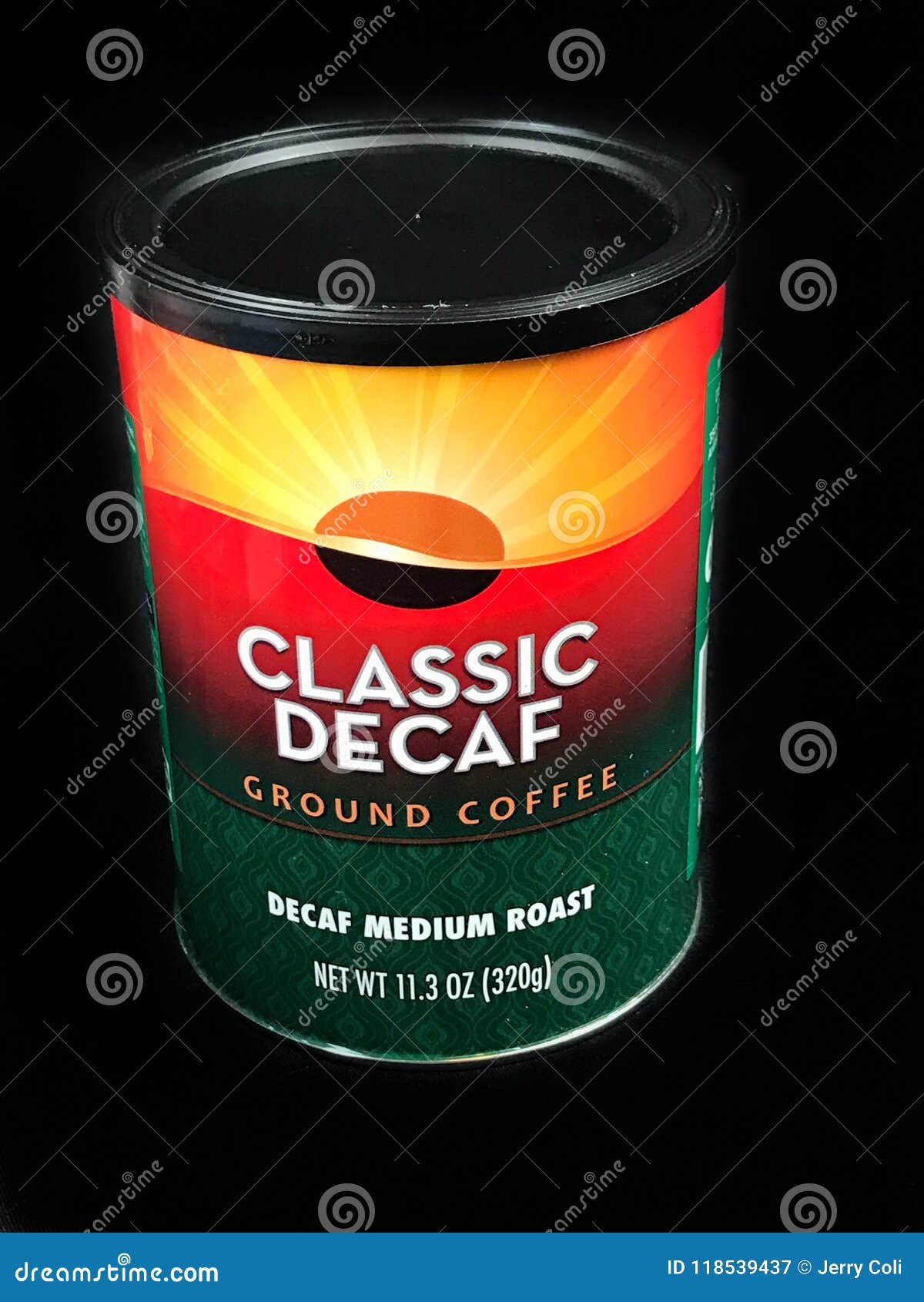 Can of Classic Decaf Ground Coffee Editorial Photography - Image of ...