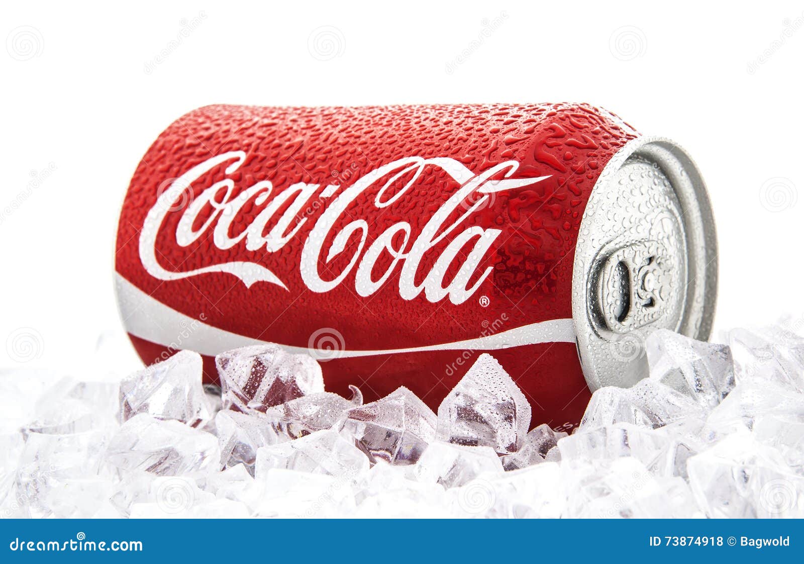 Can of Coca-Cola on a Bed of Ice Over a White Background Editorial ... Can of Coca-Cola on a Bed of Ice Over a White Background Editorial ...