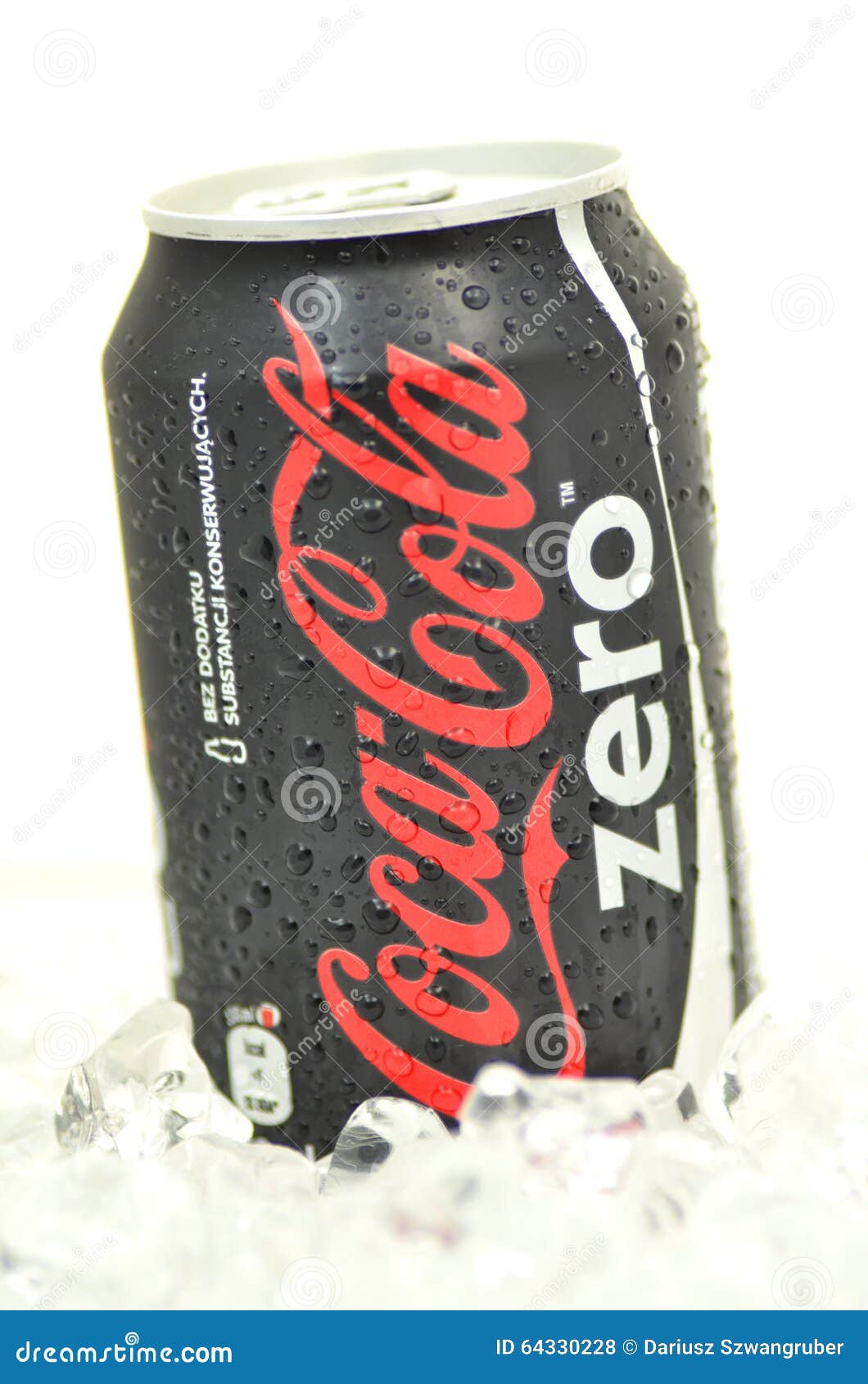 Can of Coca-Cola Zero Drink on Ice. Editorial Stock Photo - Image of ...