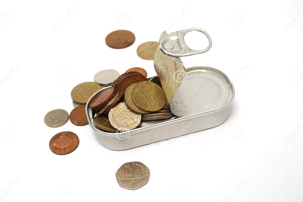 Can of coins stock image. Image of wealthy, business - 289584509