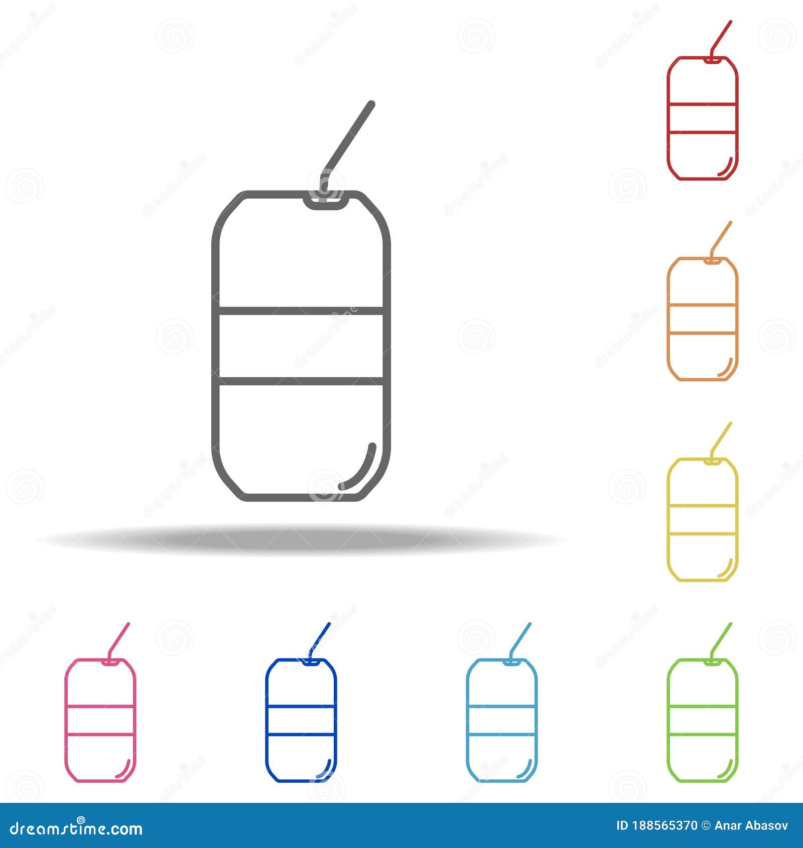 Can of Coke Icon. Elements of Alcohol Drink in Multi Colored Icons ...
