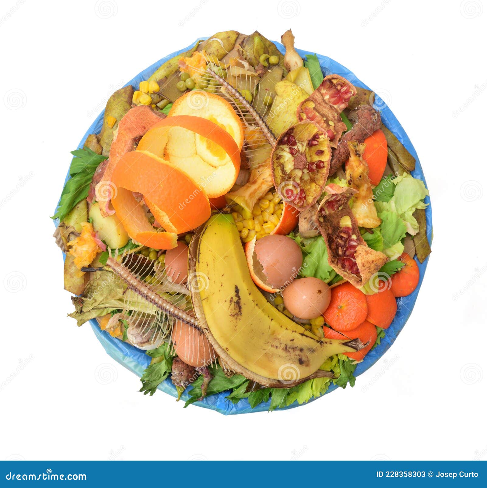 Can for Composting on White Background Stock Image - Image of natural ...