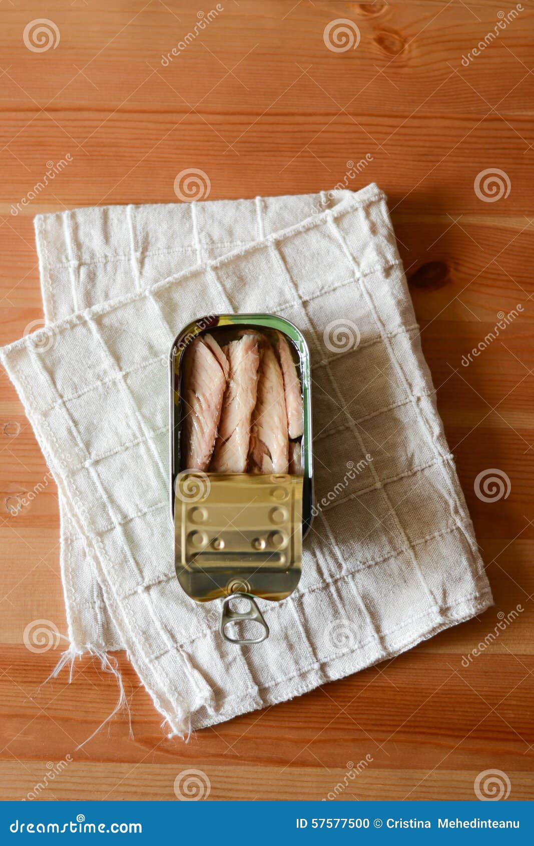 Can of fish stock photo. Image of food, dinner, lunch - 57577500
