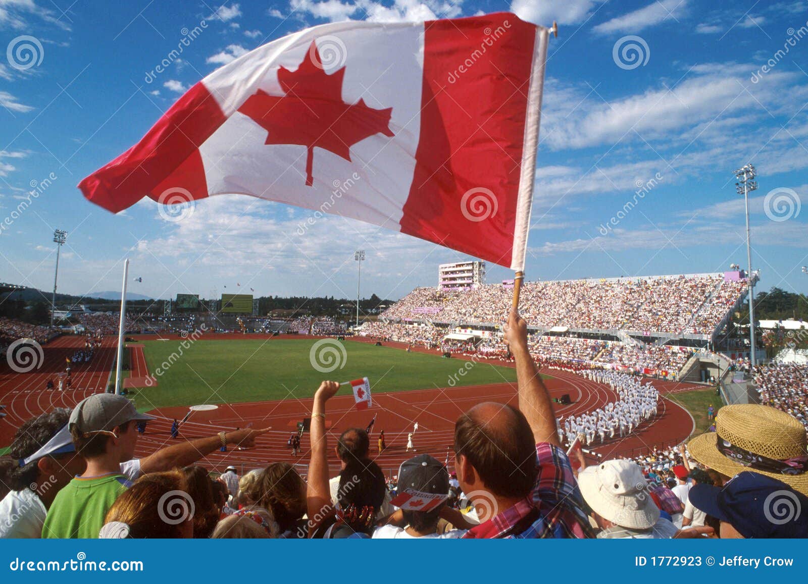 CAN flag crowd 01 stock image. Image of fans, competition - 1772923
