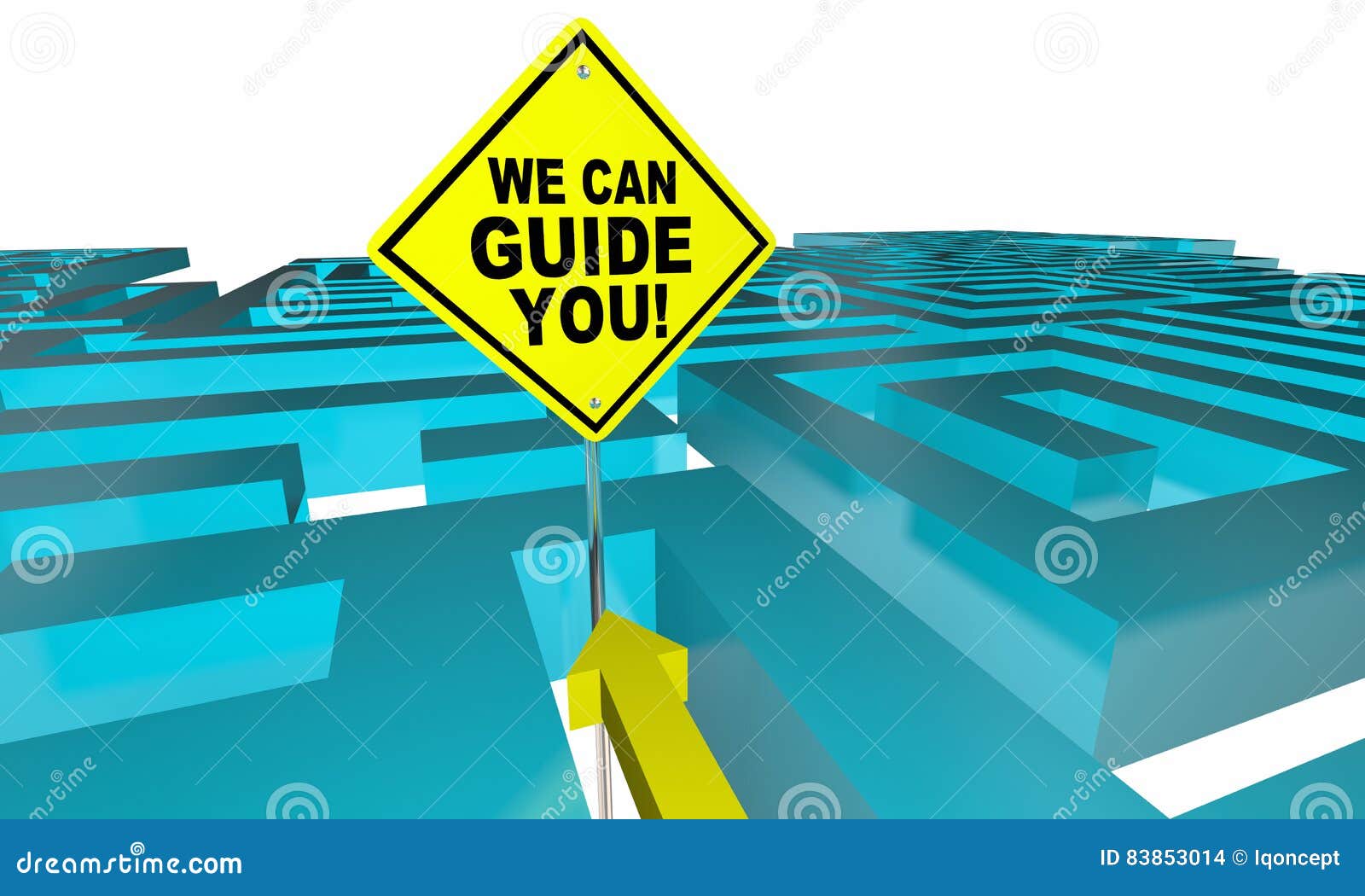 We Can Guide You Out Find Direction Maze Stock Illustration ...