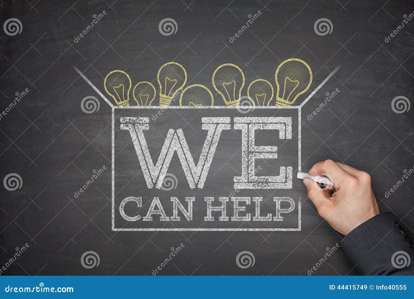 We can help on blackboard stock image. Image of commitment - 44415749