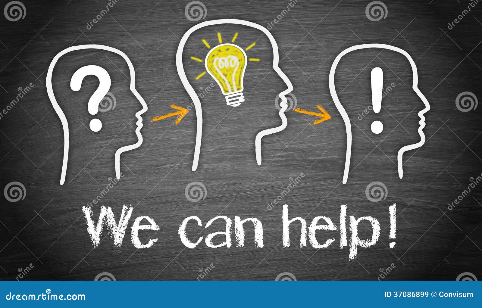 We can help stock illustration. Illustration of ideas - 37086899