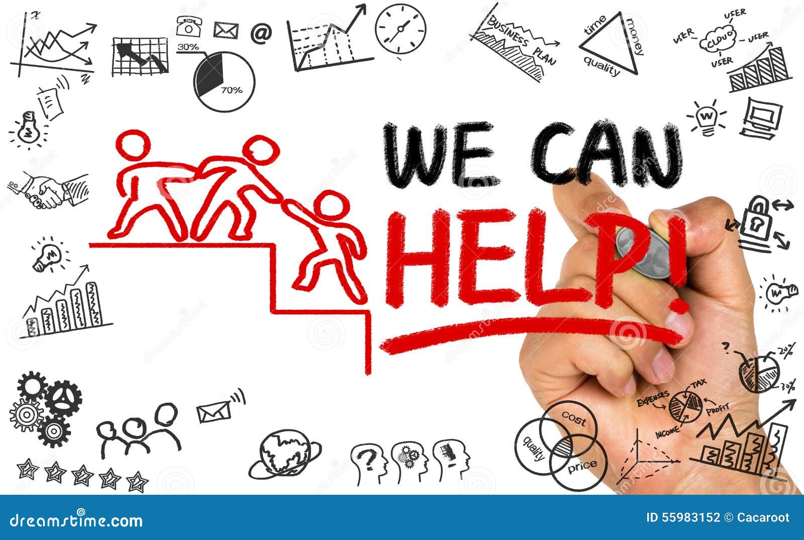 We can help concept stock photo. Image of innovation - 55983152