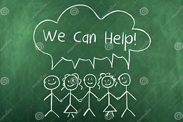 We Can Help Customer Service Support Concept Stock Illustration ...