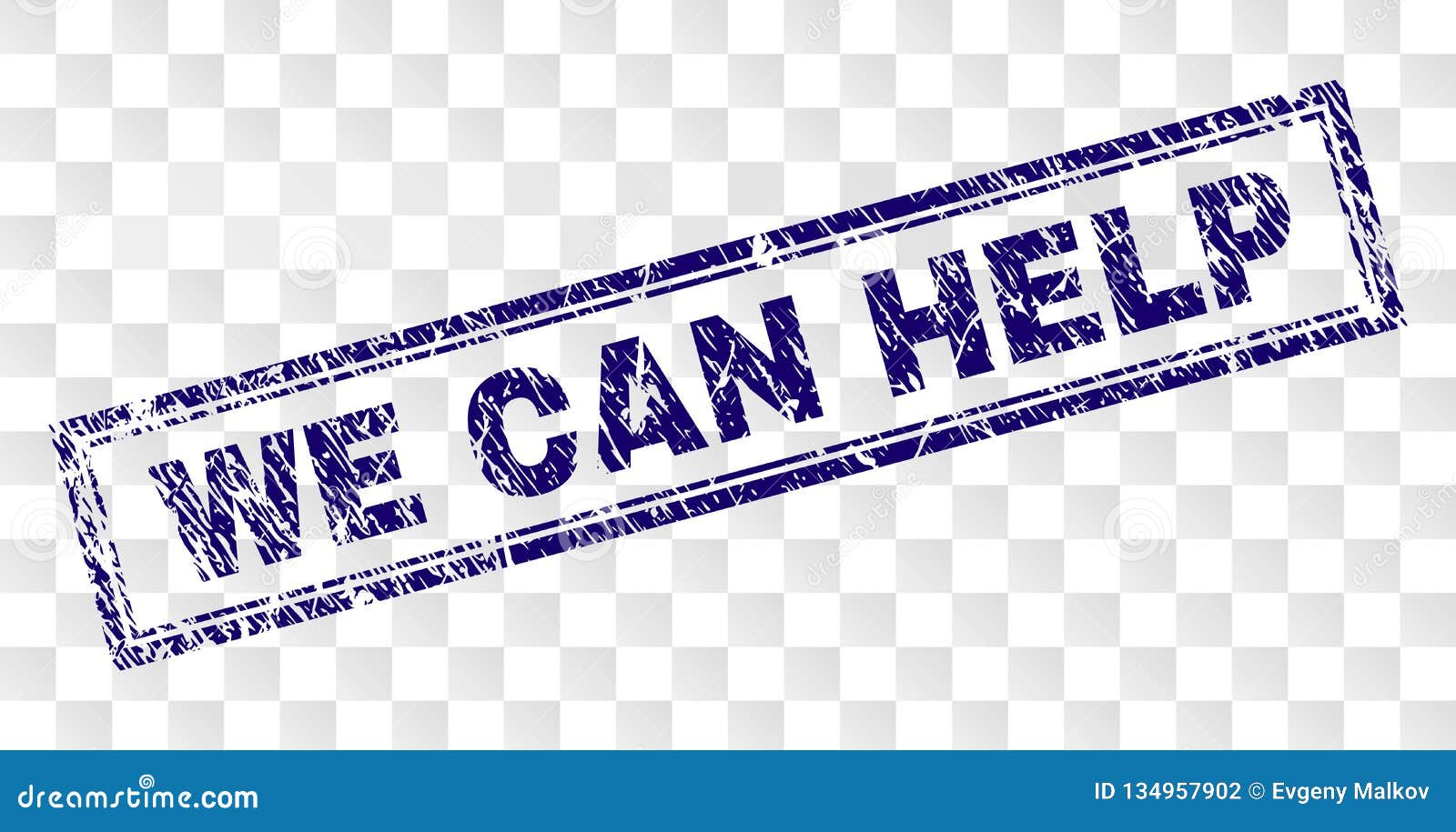 Grunge we CAN HELP Rectangle Stamp Stock Vector - Illustration of ...