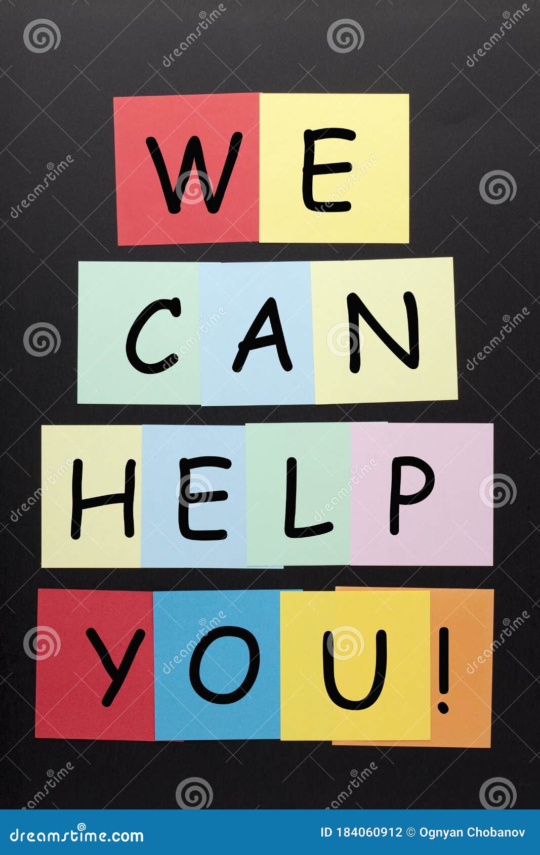 We Can Help You stock photo. Image of planner, giving - 184060912