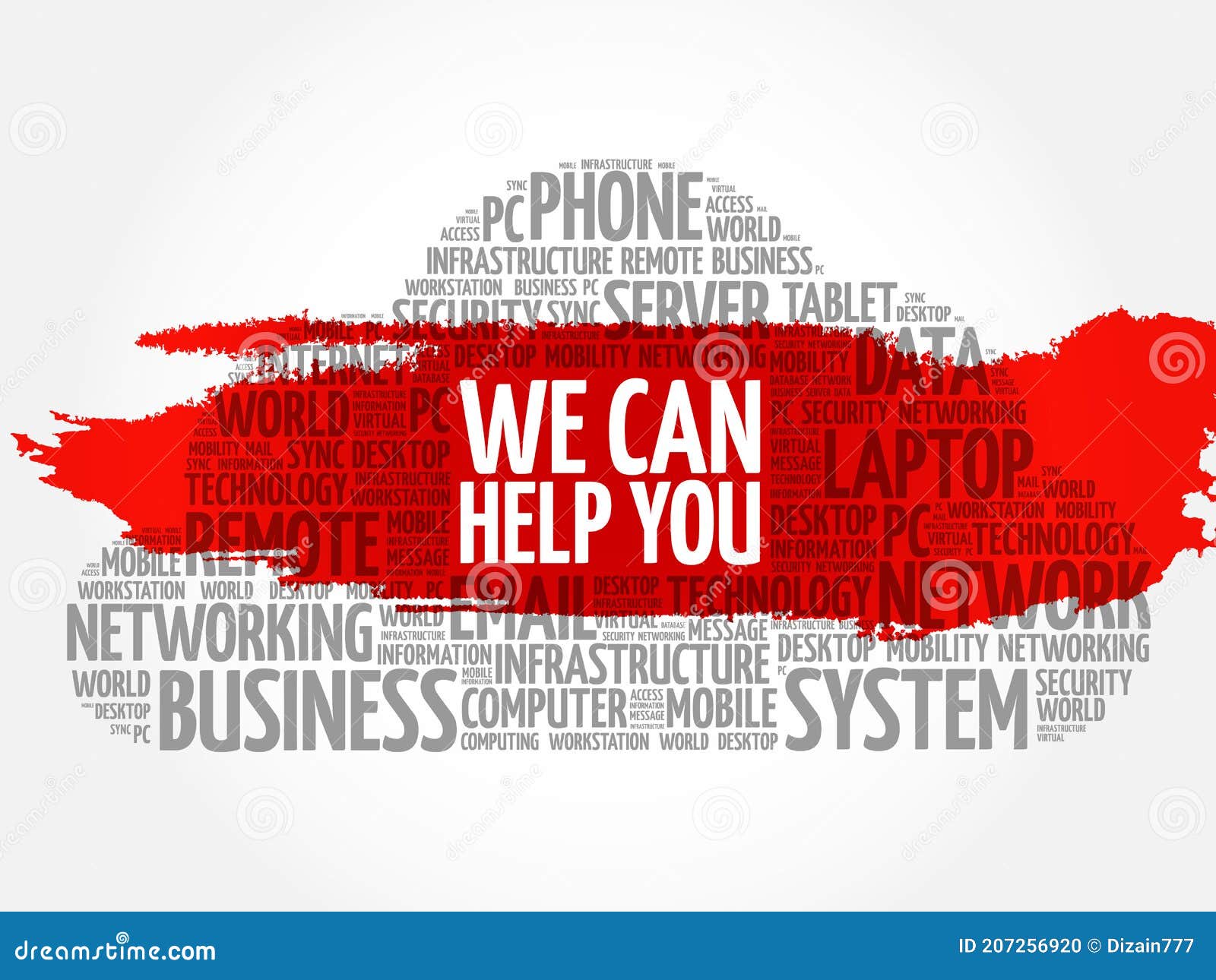 We can help you word cloud stock illustration. Illustration of support ...