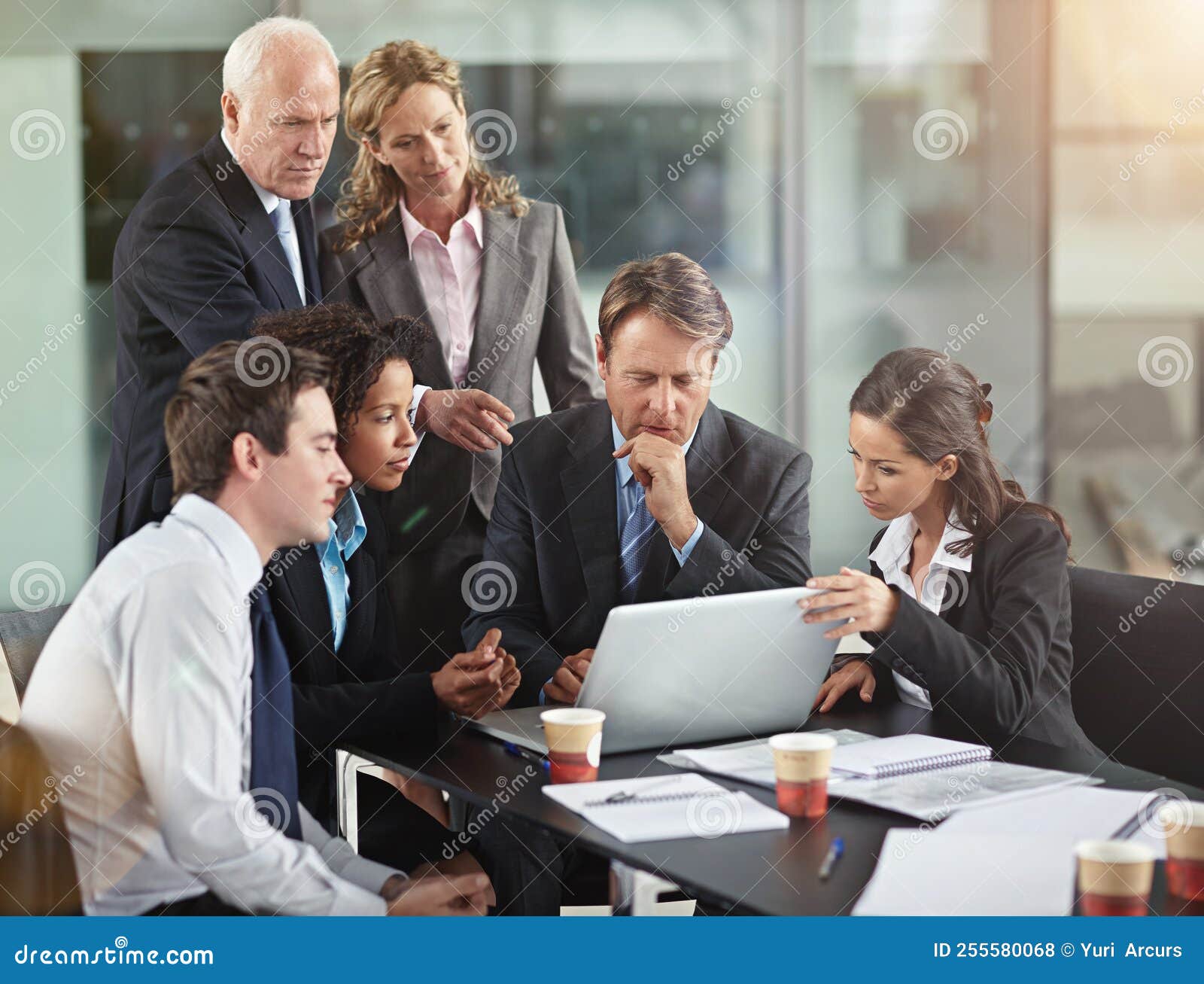 Can I Ask a Question. a Group of Businesspeople in a Meeting. Stock ...