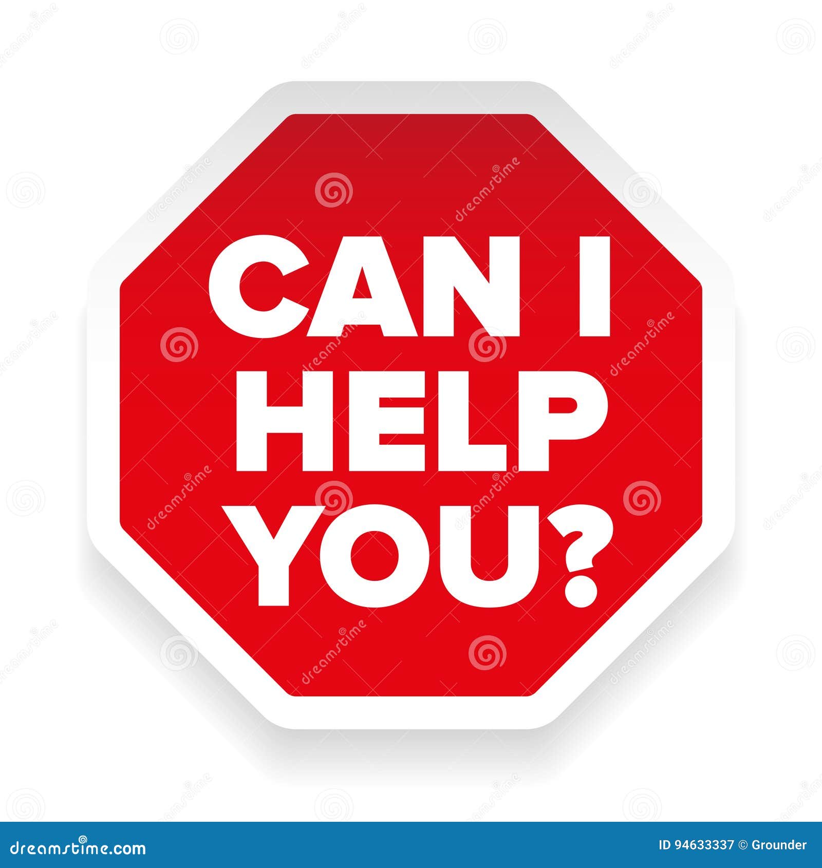 Can I Help You Sign Sticker Stock Vector - Illustration of isolated ...