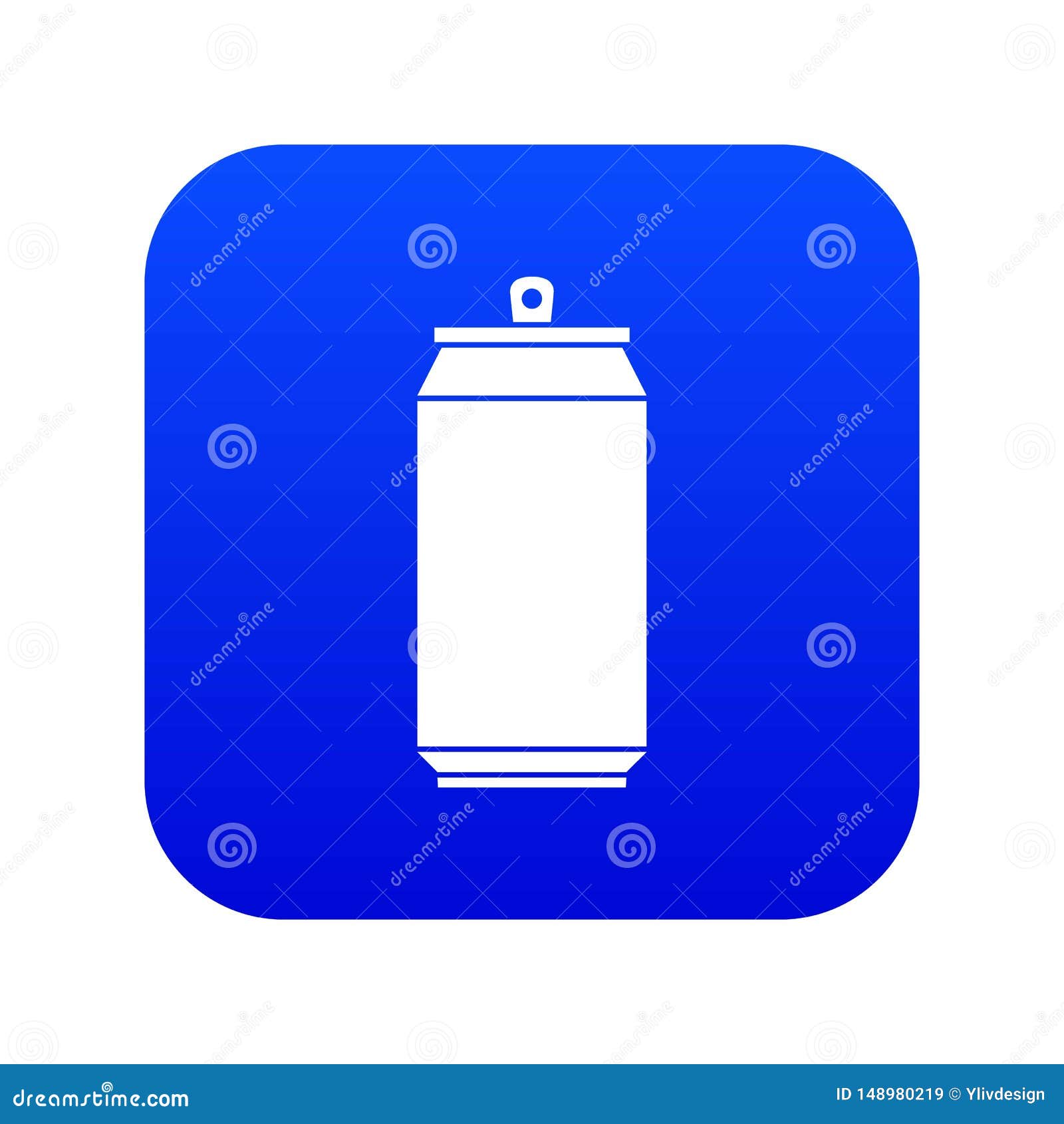 Can icon digital blue stock vector. Illustration of hand - 148980219