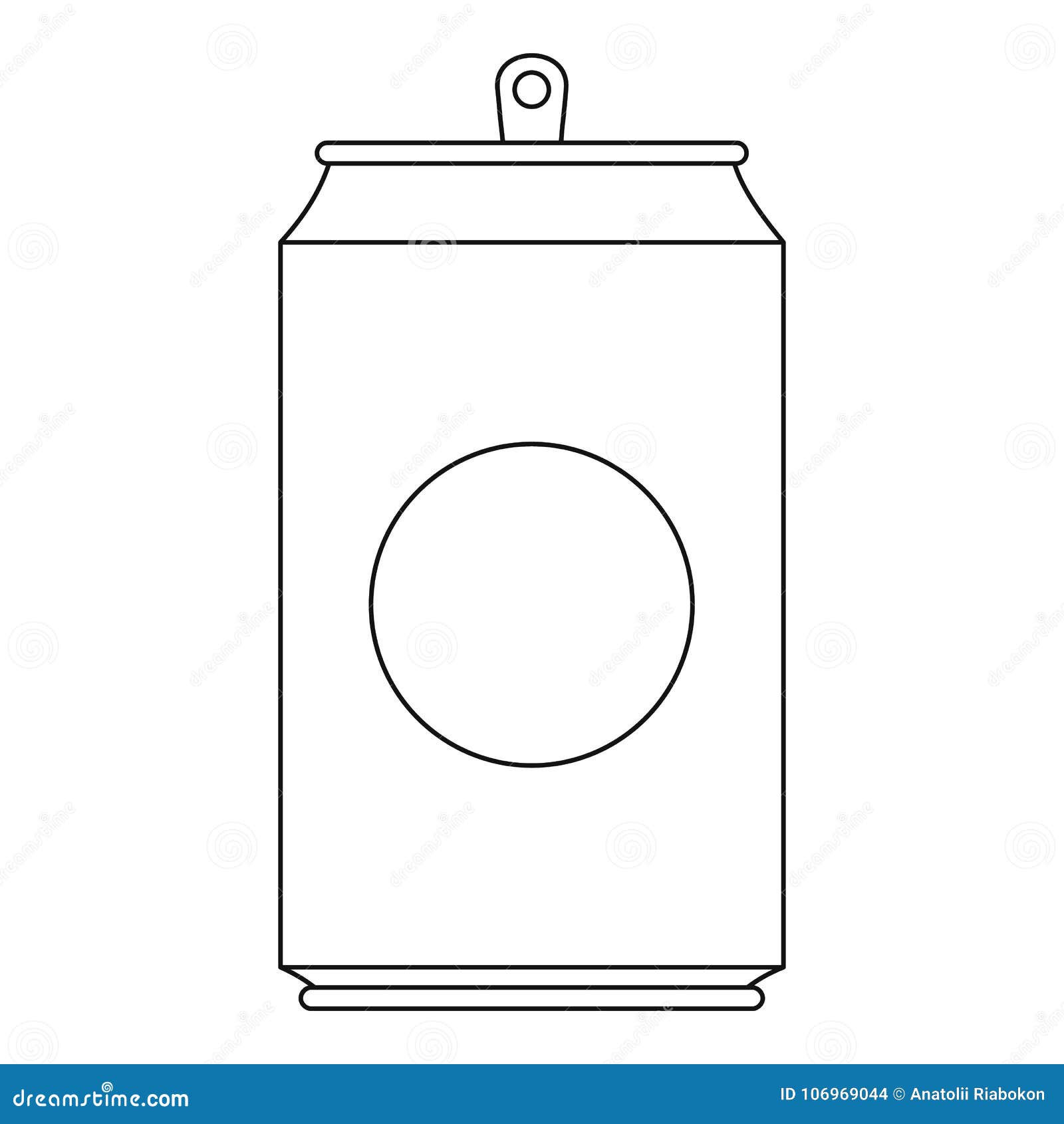 Can icon, outline style. stock vector. Illustration of isolated - 106969044