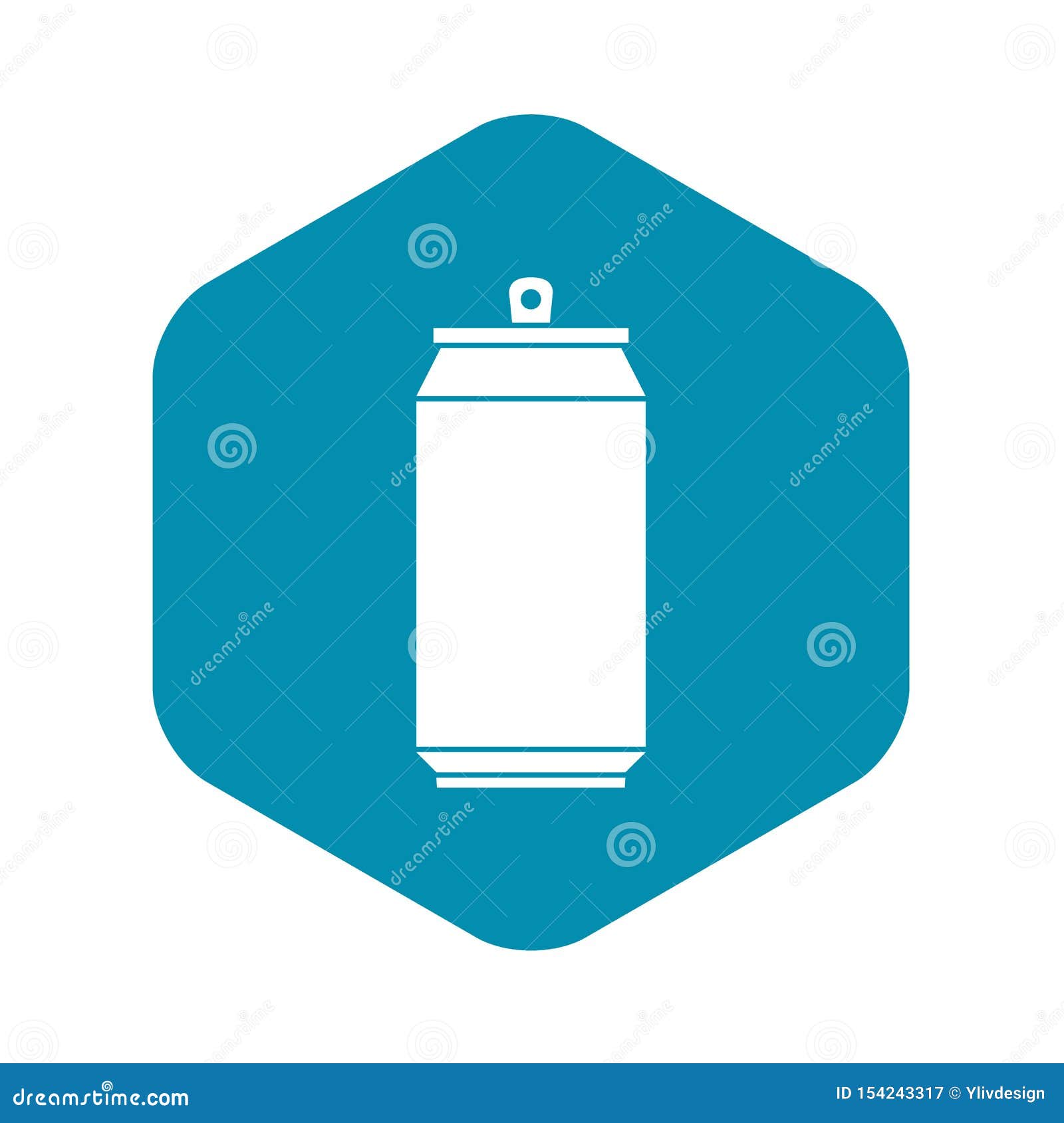 Can icon, simple style stock vector. Illustration of bottle - 154243317