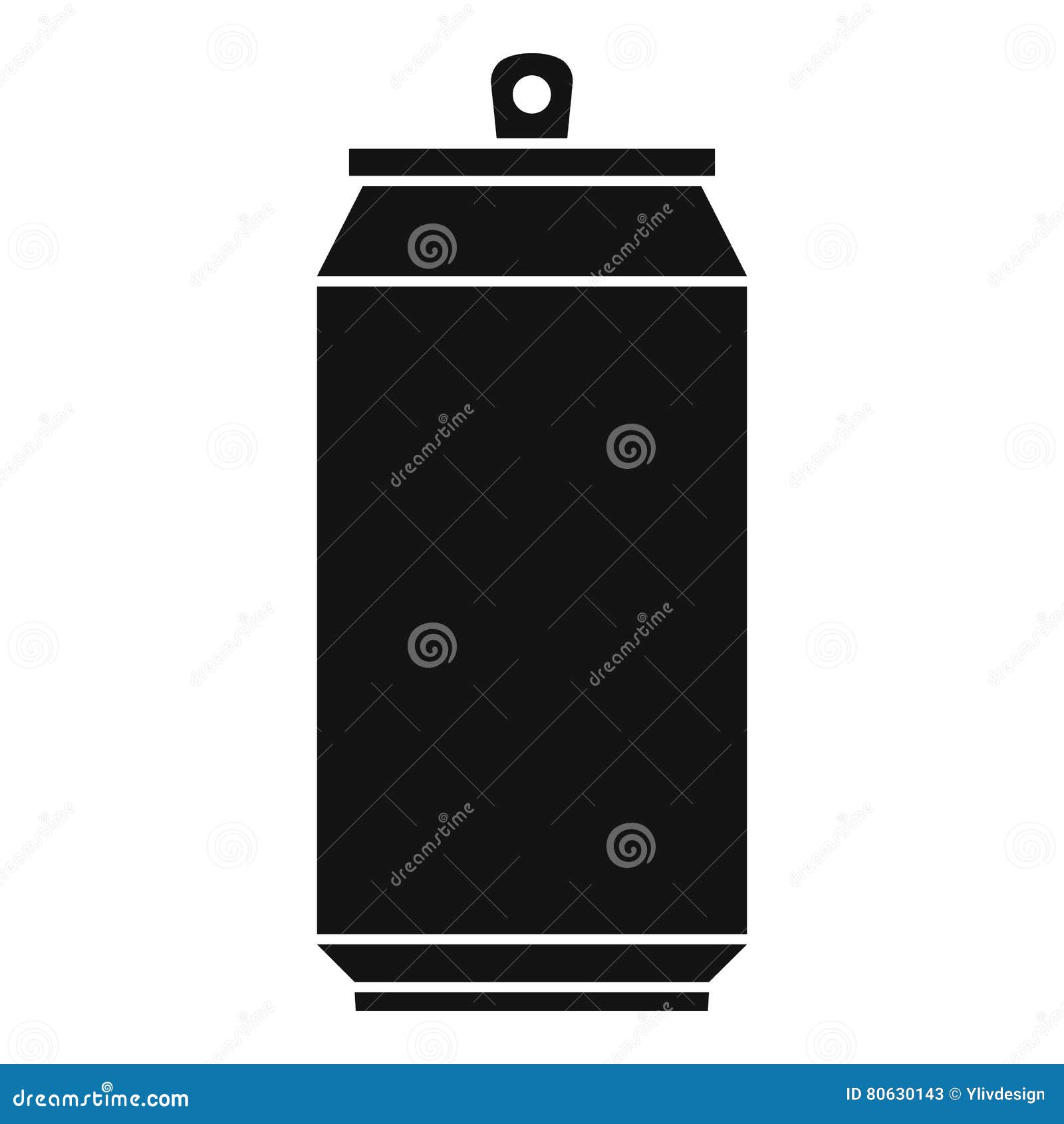 Can icon, simple style stock vector. Illustration of beer - 80630143