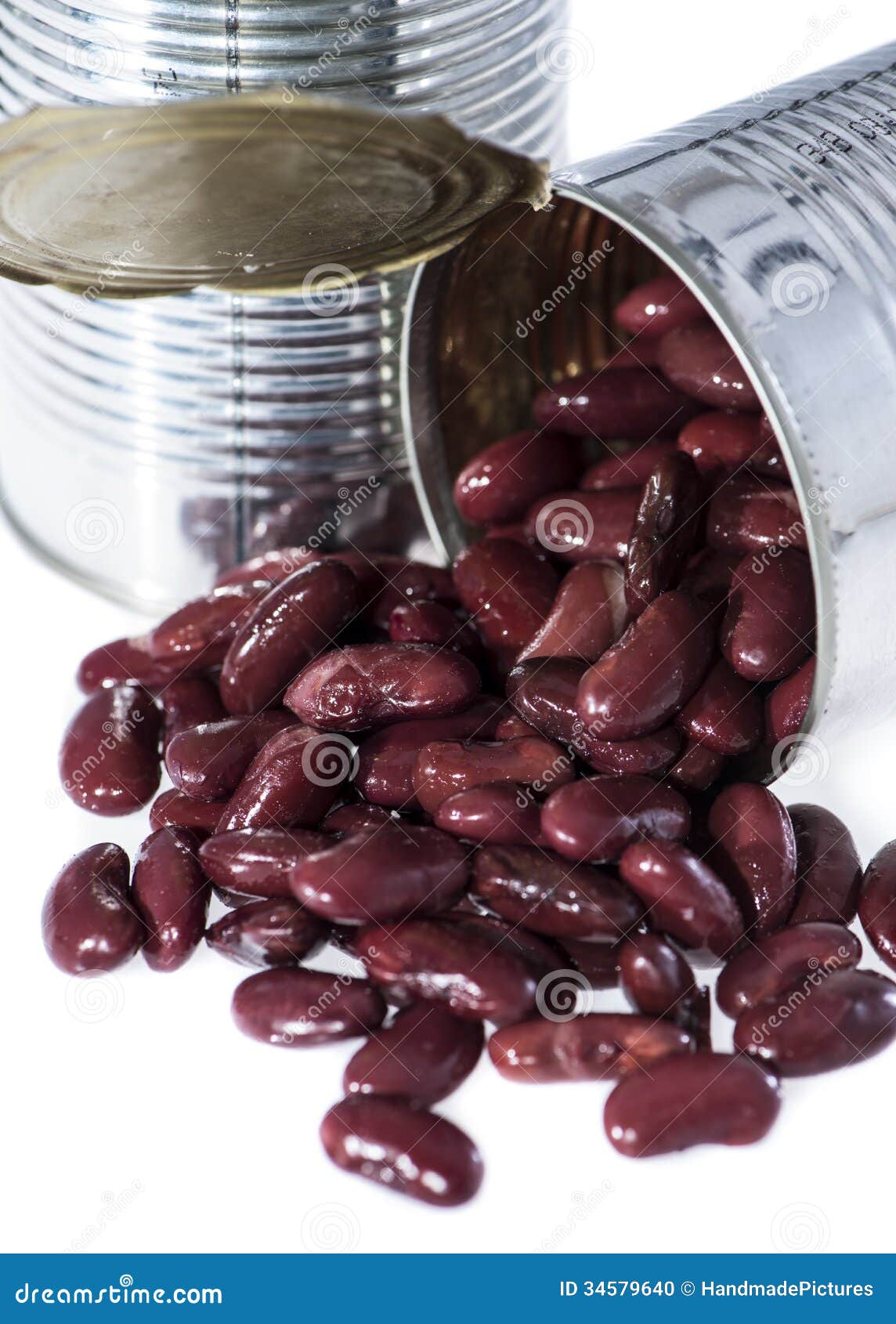 Can with Kidney Beans (on White) Stock Photo - Image of preserved ...