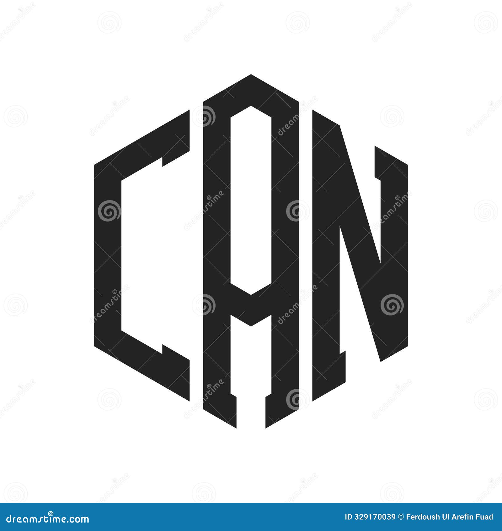 CAN Logo Design. Initial Letter CAN Monogram Logo Using Hexagon Shape ...