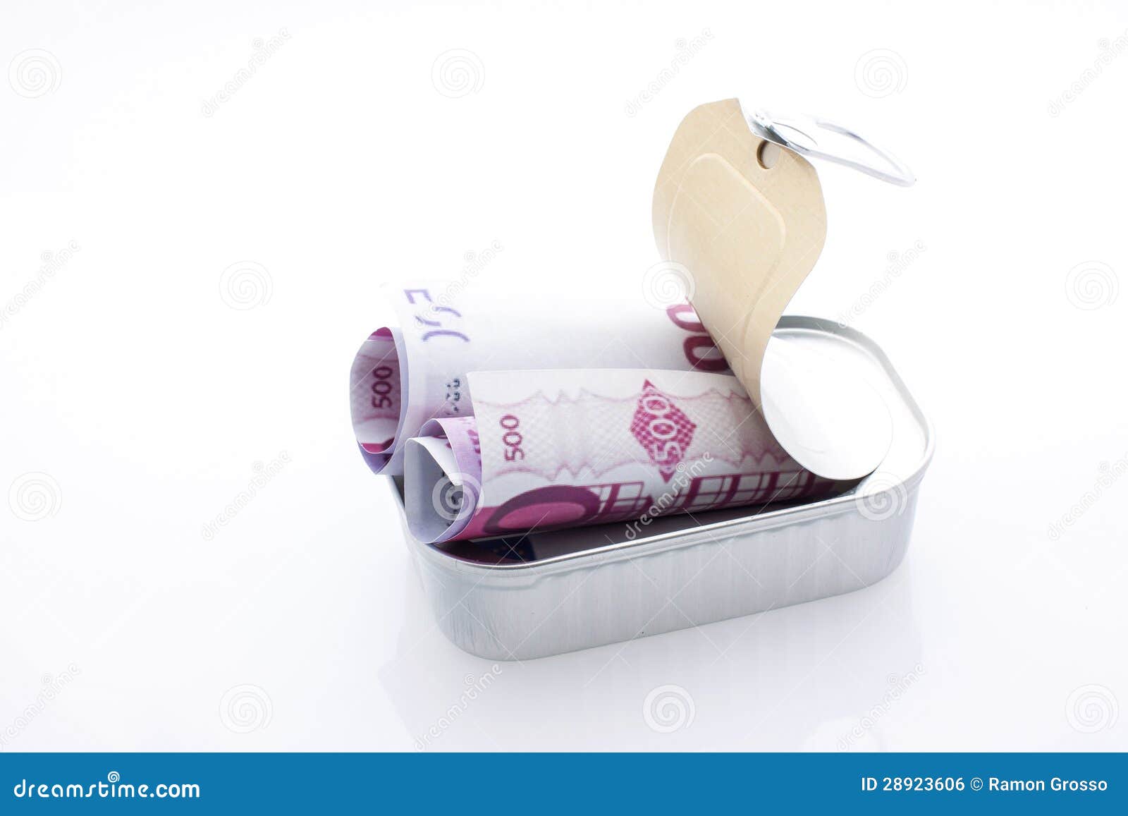 Can with money stock photo. Image of savings, downturn - 28923606