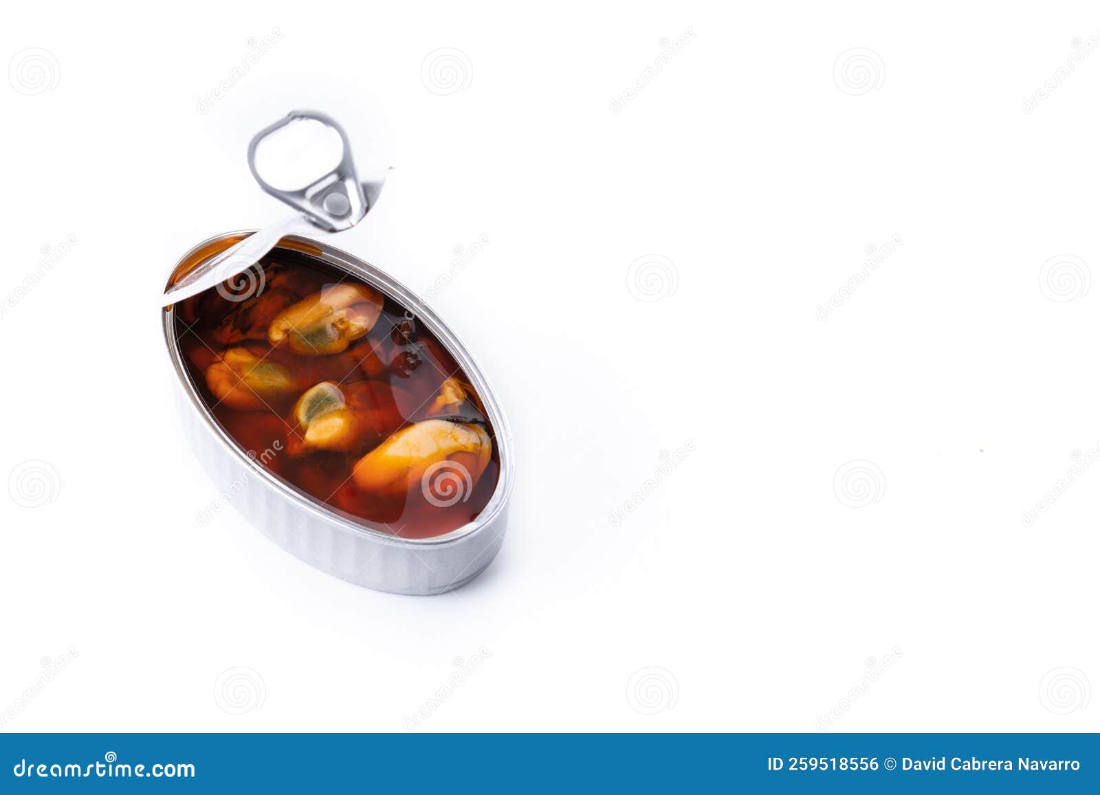 Can of Mussels Isolated on White Background Stock Photo - Image of ...
