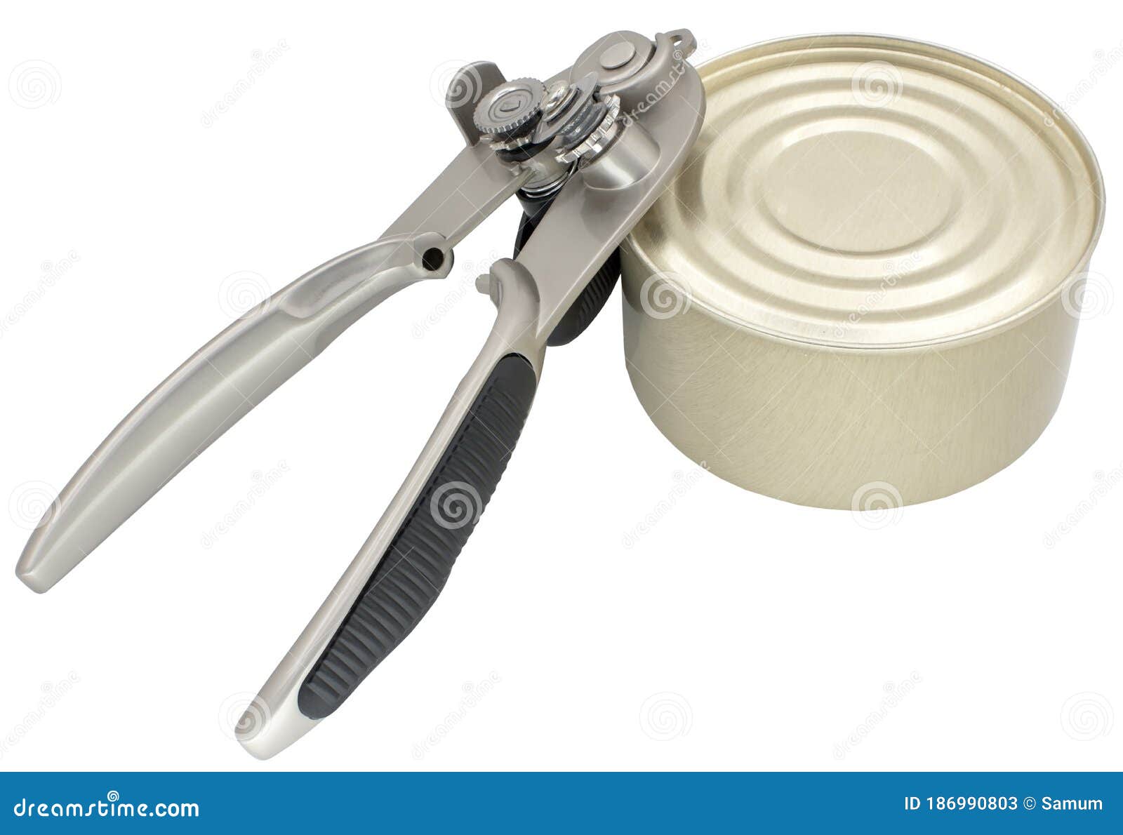 Can Opener Equipment for Opening Cans Isolated on White Stock Image ...
