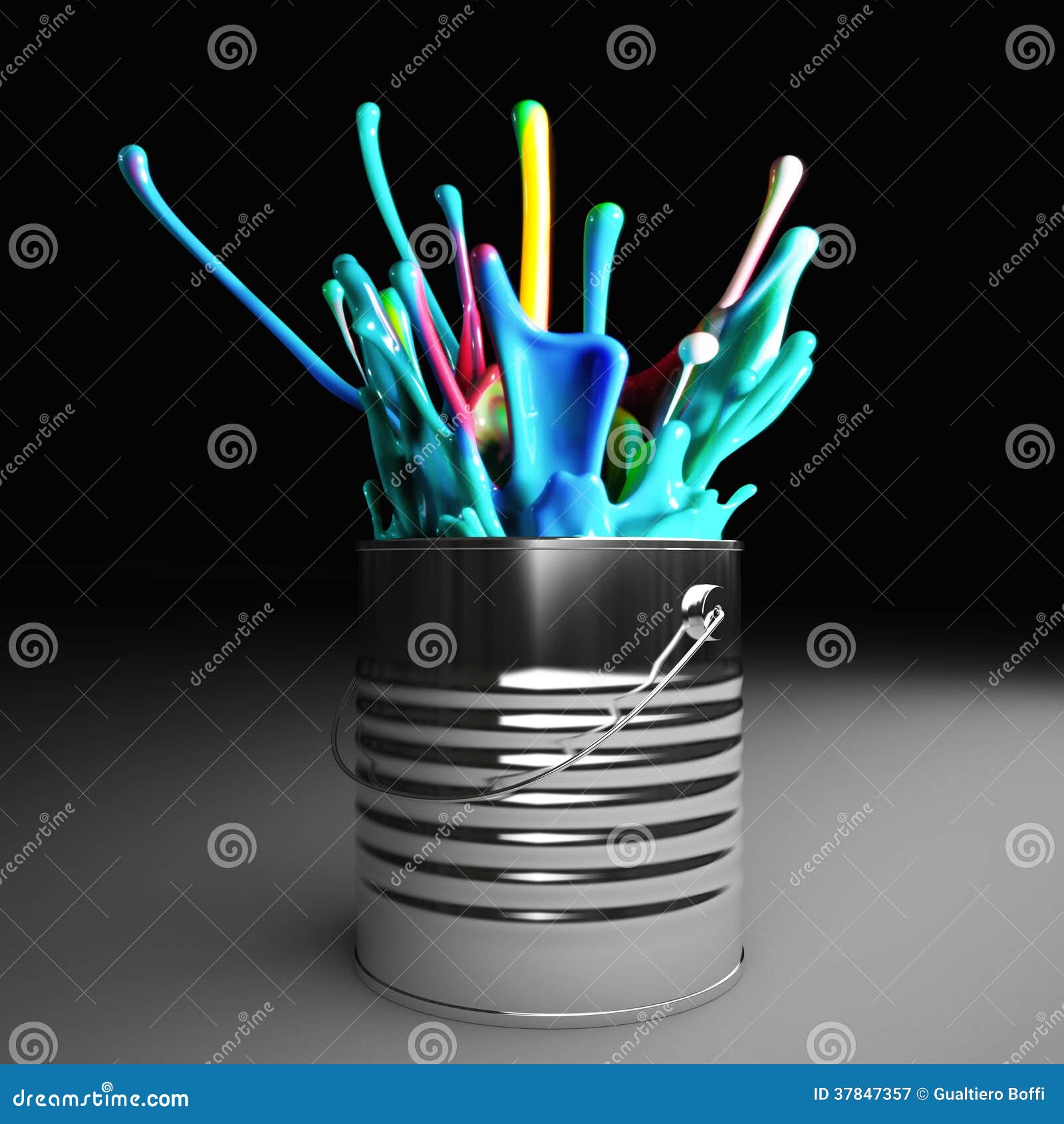Can paint explosion stock illustration. Illustration of metal - 37847357