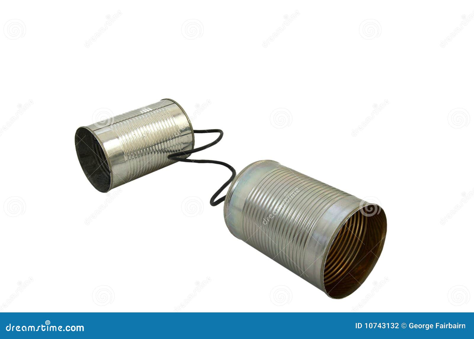 Can Phone stock photo. Image of thread, message, phone - 10743132