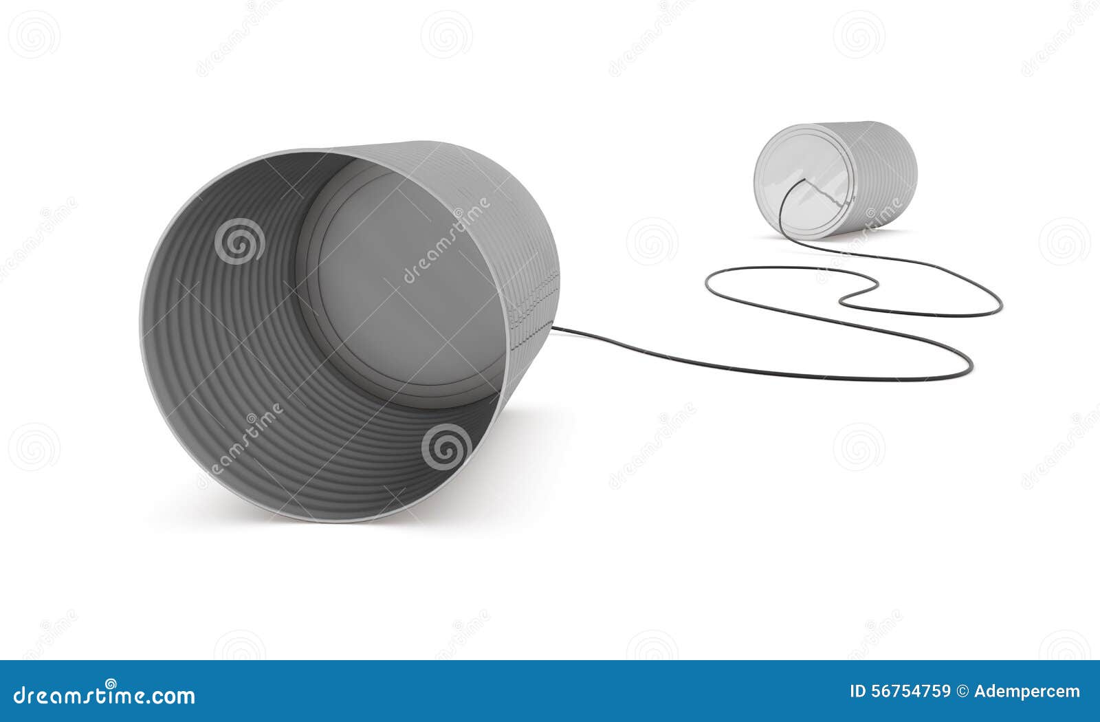 Can phone stock illustration. Illustration of cable, communication ...