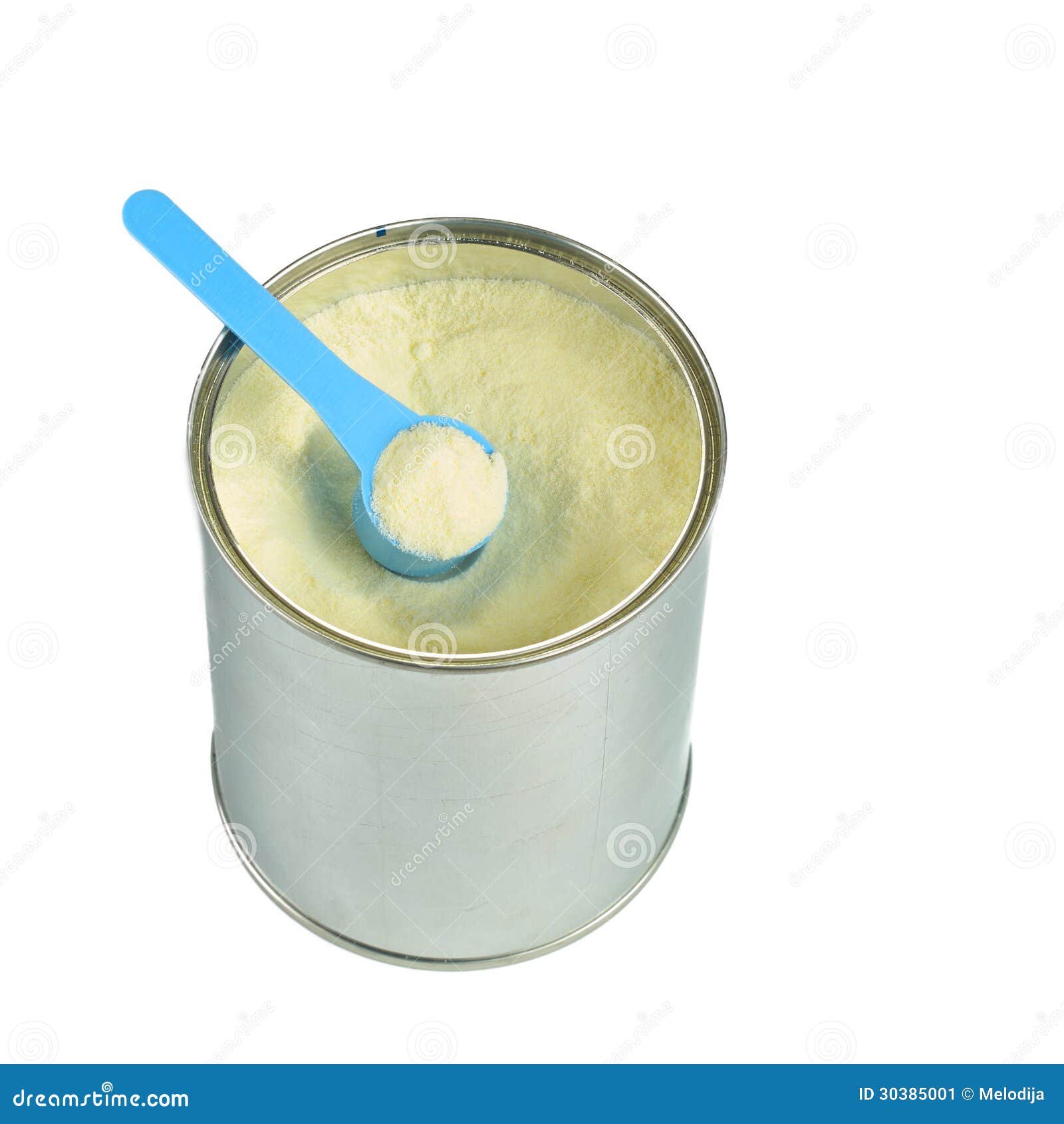 Can with powdered milk. stock image. Image of container - 30385001
