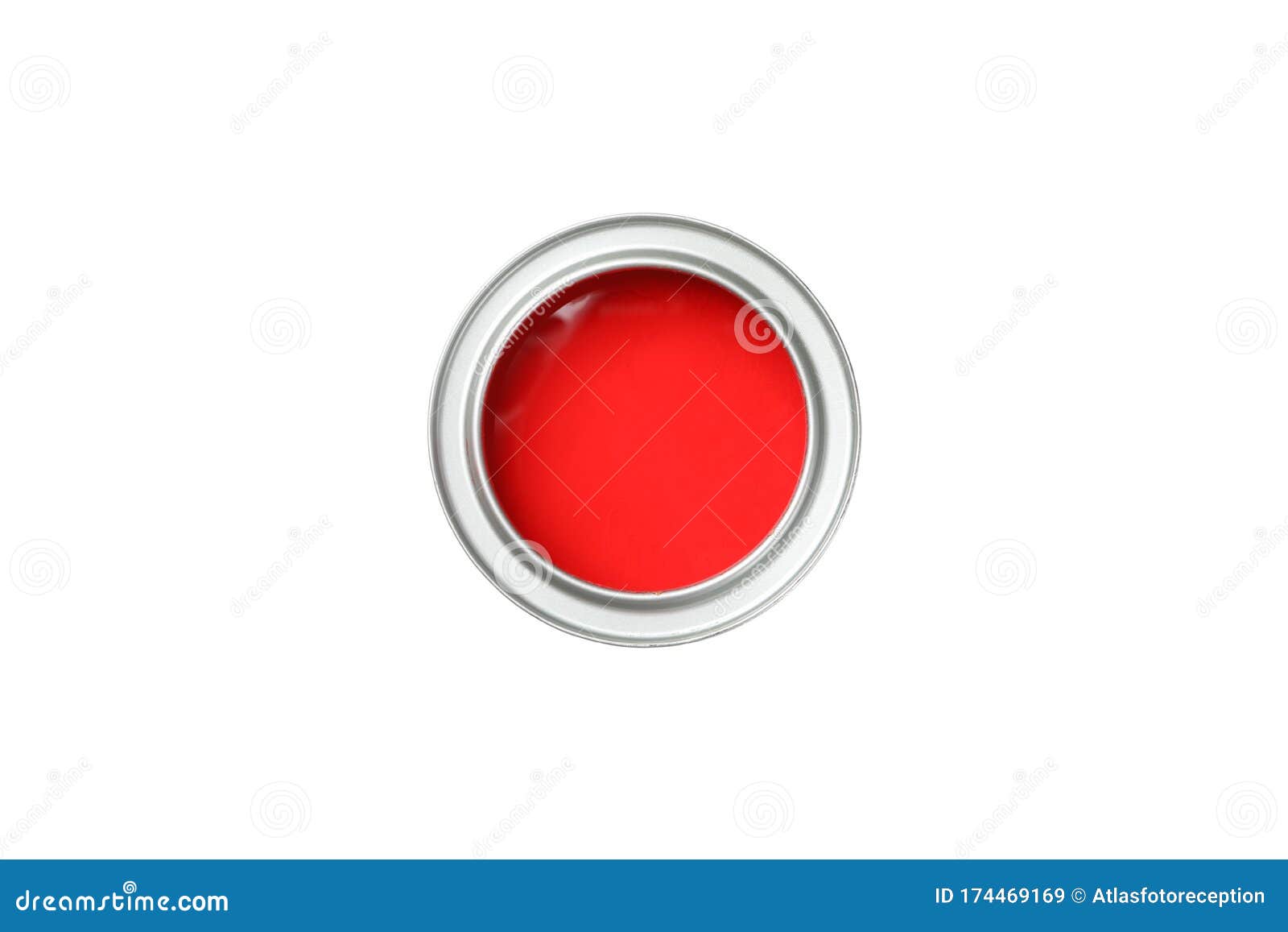 Can of Red Paint Isolated on Background Stock Image - Image of flat ...