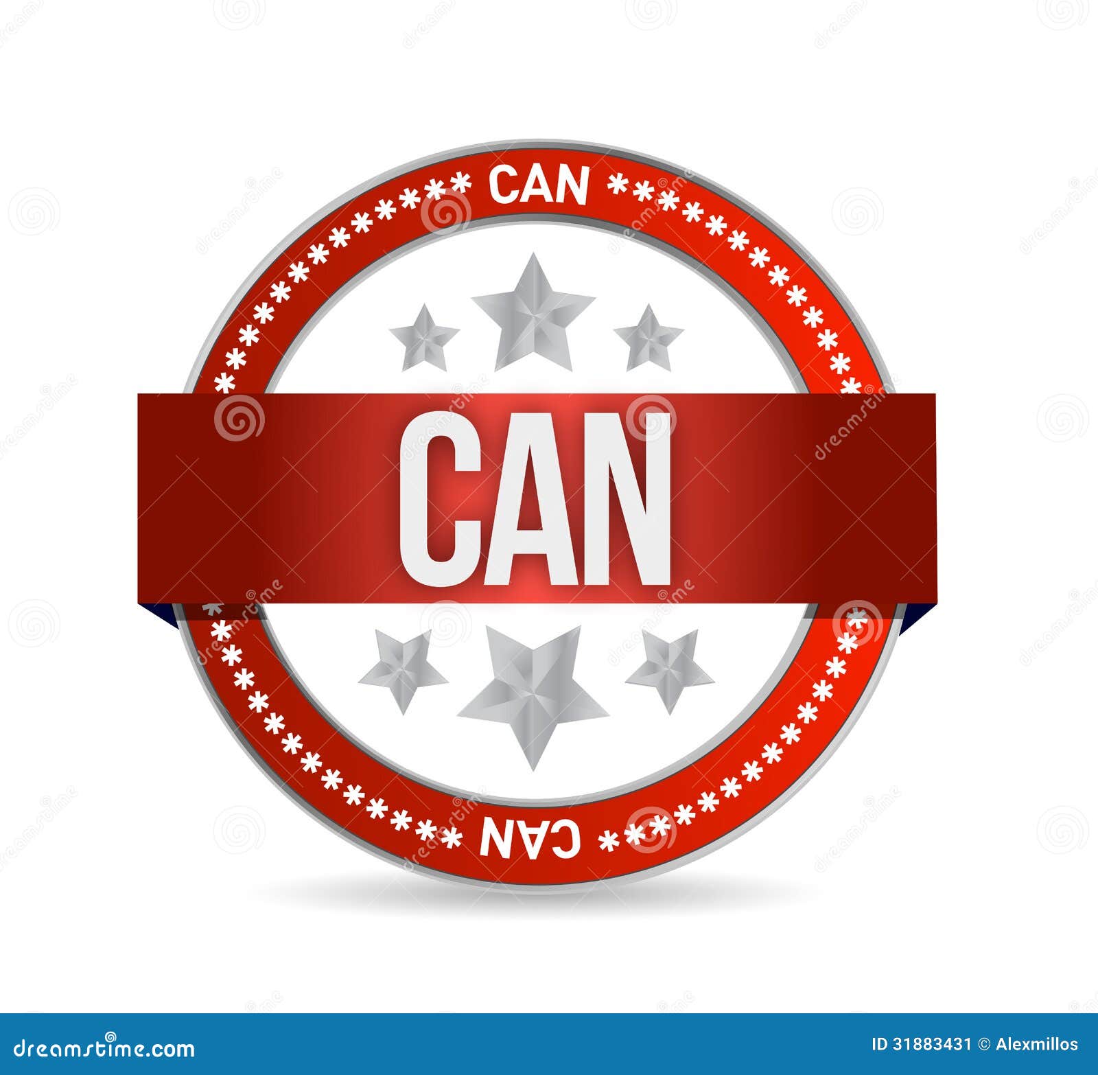 Can on Red Rubber Stamp Illustration Stock Illustration - Illustration ...