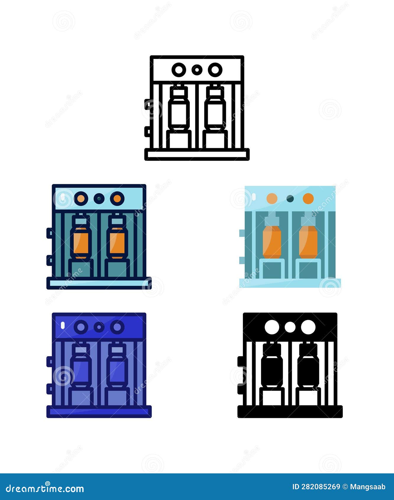 Can Sealing Machine. Home Brewer Equipment and Raw Material Icons ...