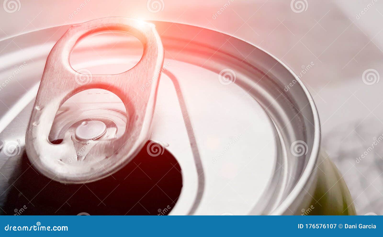Can of soda. stock image. Image of reflection, isolated - 176576107