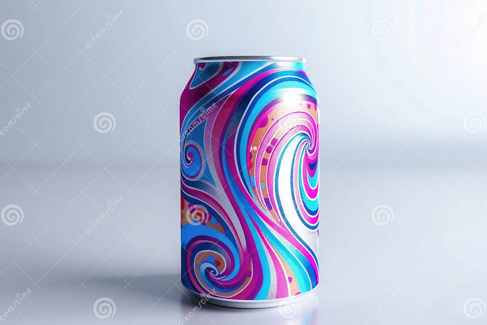 A Can of Soda Sitting on a Table with a Simple, Everyday Scene Stock ...